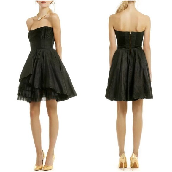 Allison Parris | Dresses | Allison Parris Black Peek Of Tulle Strapless ...